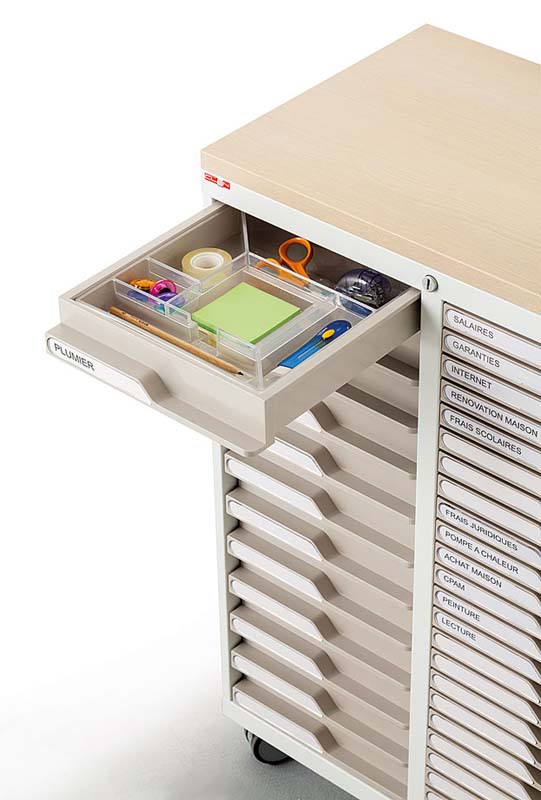 Classement à Tiroirs | Module sur Roulettes 9 Tiroirs TP6 e-clen ...