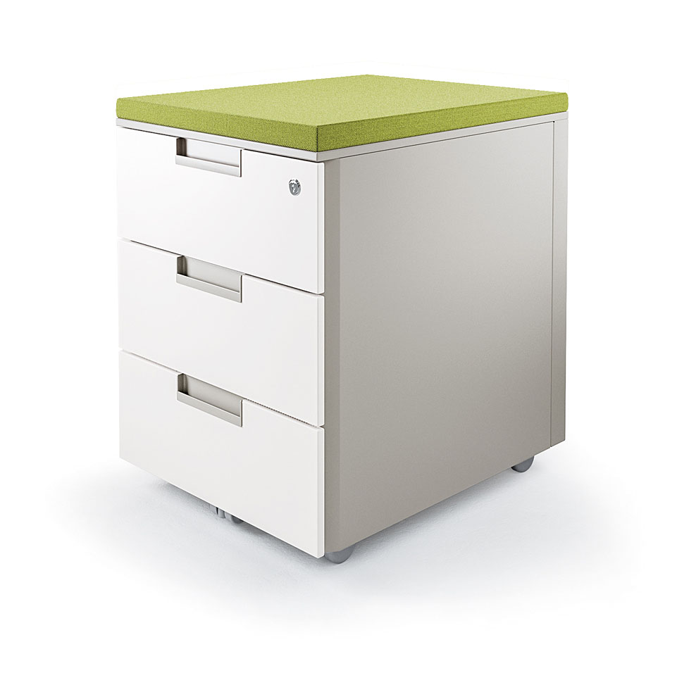 Caissons de Bureau | Caisson Alliance 3 Tiroirs avec Assise | Mobilier ...