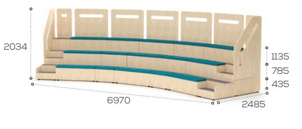 Gradins Bois Modulables Estrades | Gradin Bois TIER 26 Personnes ...