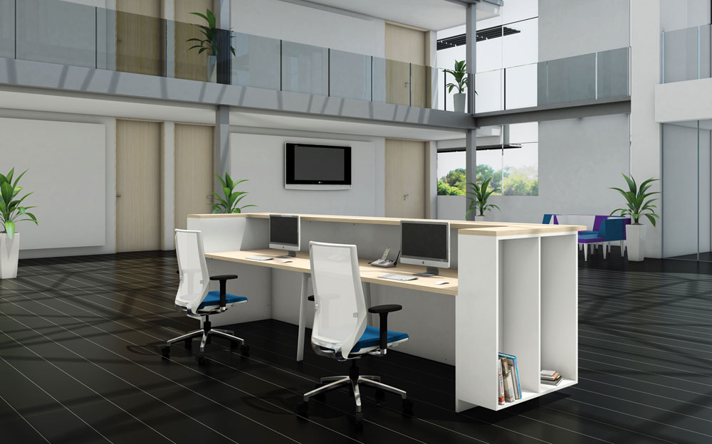 Banques d'Accueil Droites | Banque d'Accueil M10 Mélaminée avec ...